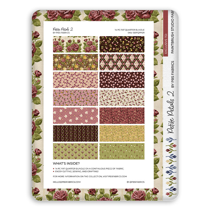 Petite Petals 2 - Flat Fat Stack 14 PC – Paintbrush Studio Fabrics
