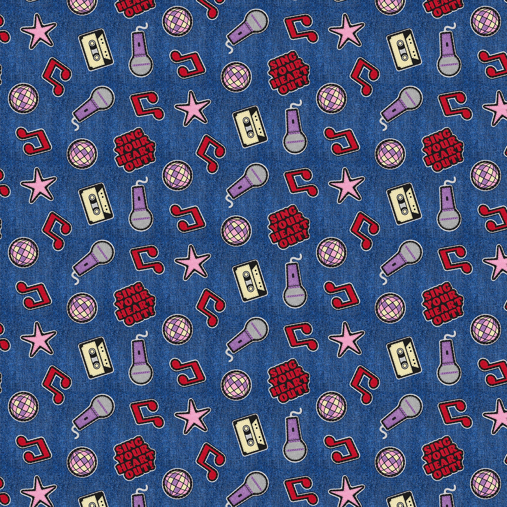 Music - Dark Blue – Paintbrush Studio Fabrics