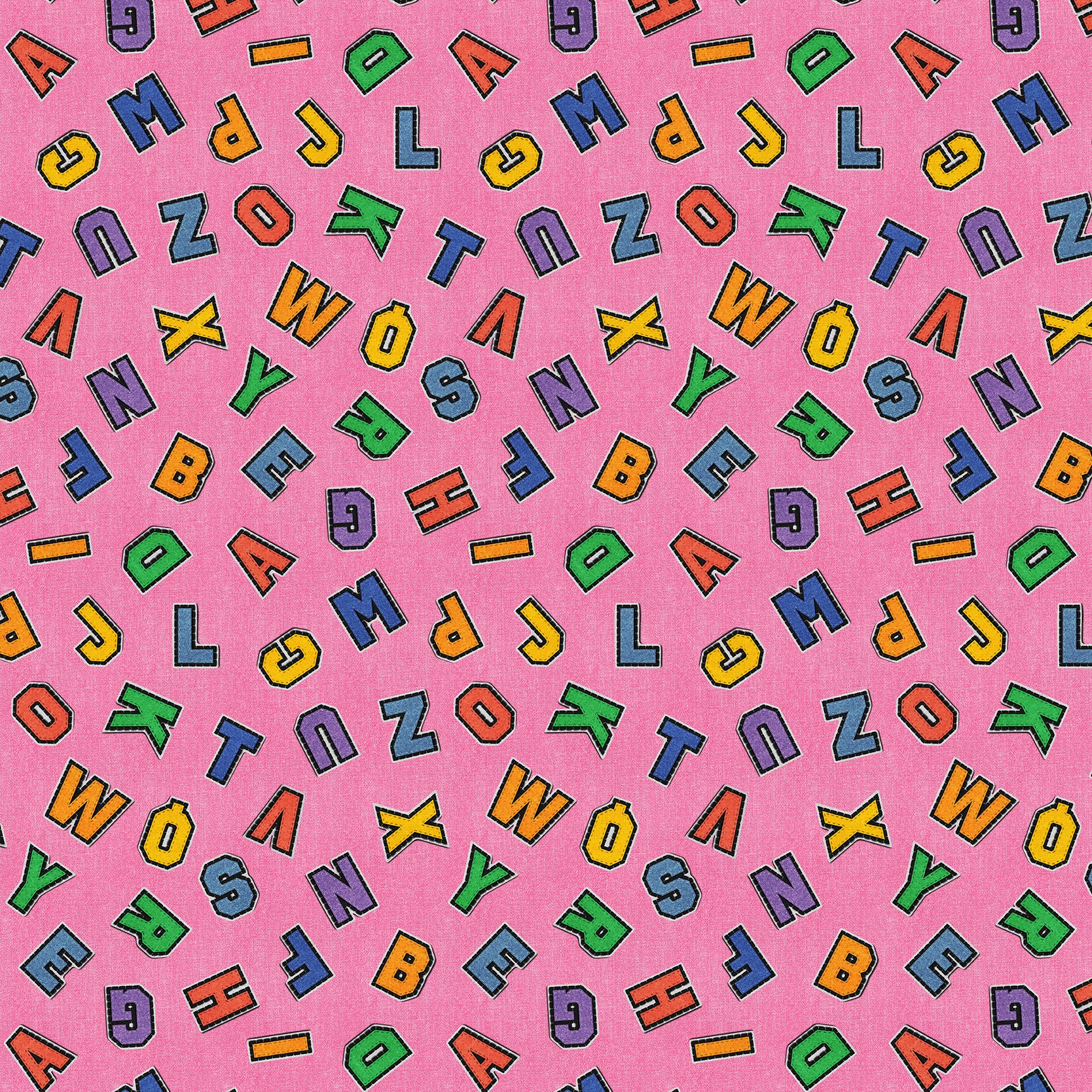 Alphabet Toss - Pink – Paintbrush Studio Fabrics