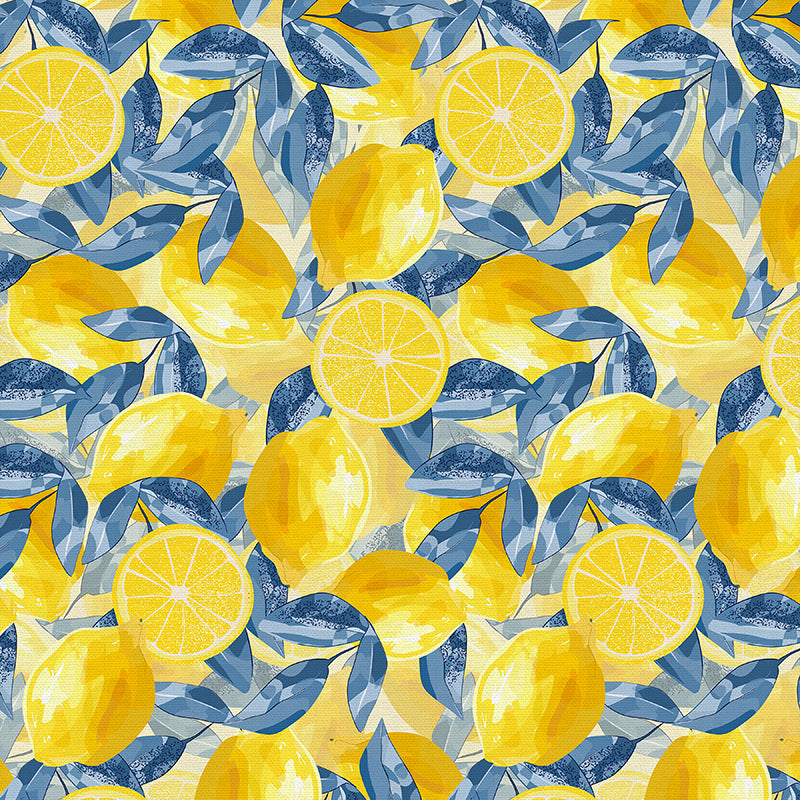 Lemon Toss - Blue – Paintbrush Studio Fabrics