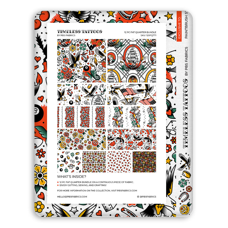 Timeless Tattoos - Flat Fat Stack 12 PC – Paintbrush Studio Fabrics