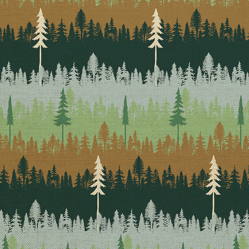 Treeline - Green/Brown – Paintbrush Studio Fabrics