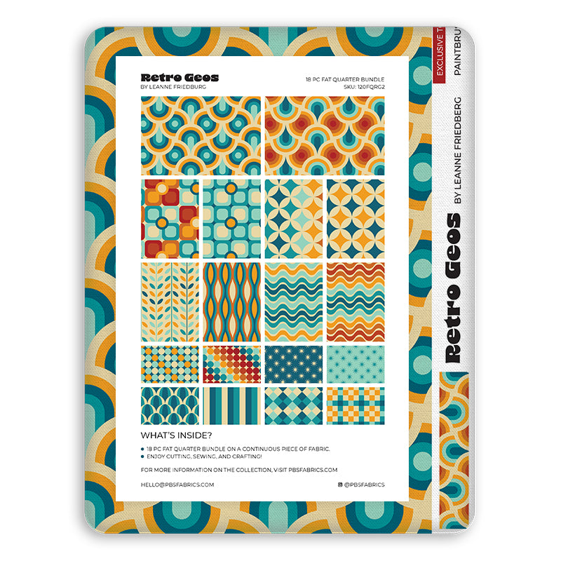 Retro Geos - Flat Fat Stack 18 PC – Paintbrush Studio Fabrics
