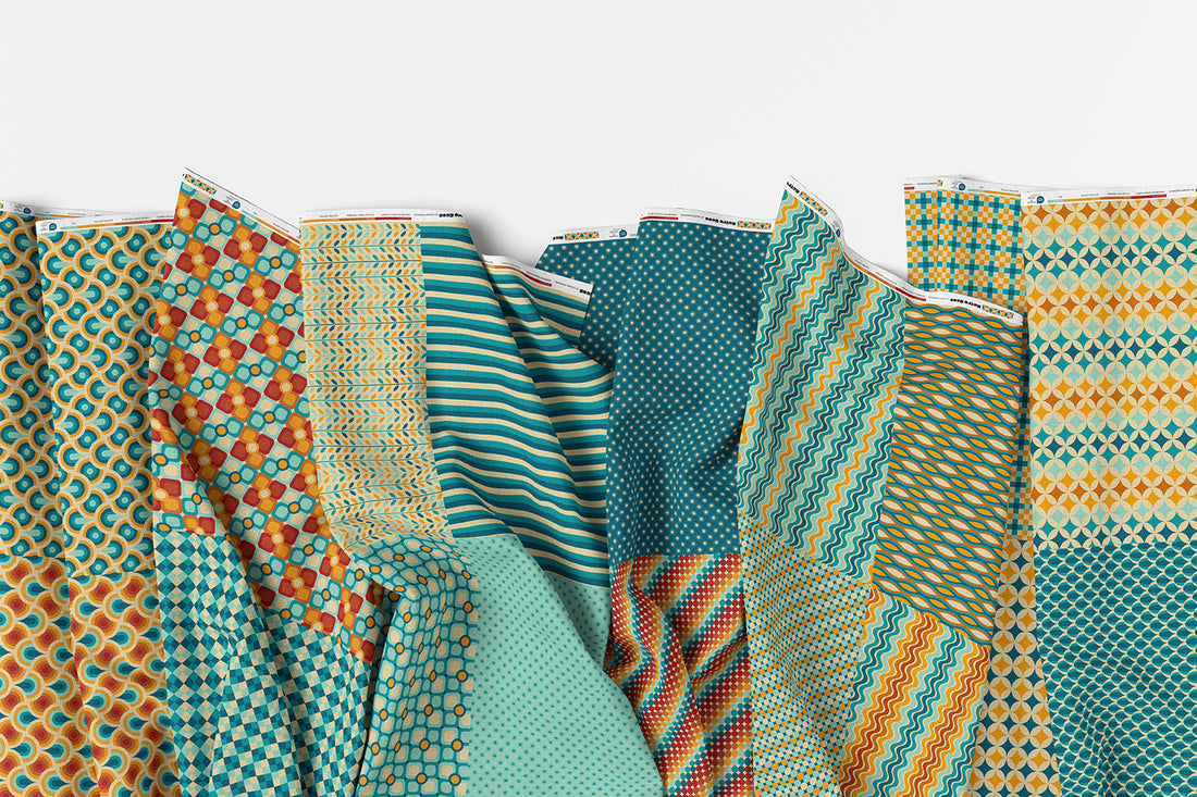 Retro Geos - Flat Fat Stack 18 PC – Paintbrush Studio Fabrics